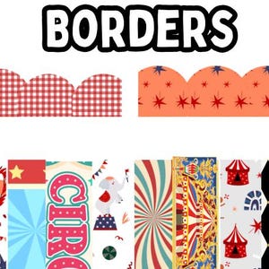 Circus Bulletin Board Letters and Borders L Circus Door Decor L Circus ...