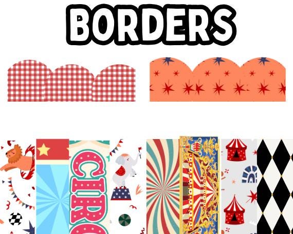 Circus Bulletin Board Letters and Borders L Circus Door Decor L Circus ...
