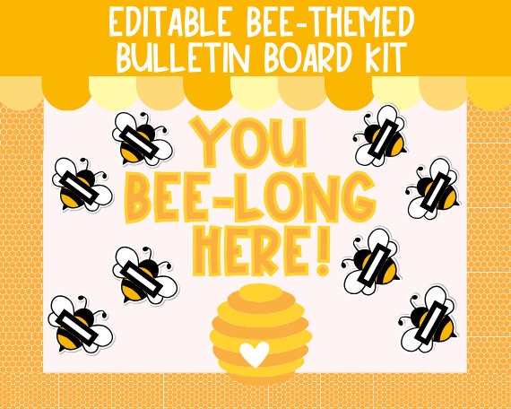 Bee Themed Back to School Bulletin Board Kit L Bee Themed Door Decor L ...