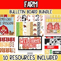 Calm Farm Editable Classroom Decor Bundle, Bulletin Board Ideas, Back ...