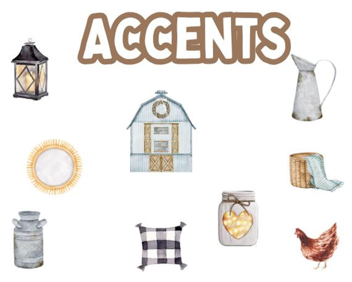 Farmhouse Bulletin Board Kit L Farmhouse Bulletin Board Set L Farmhouse ...