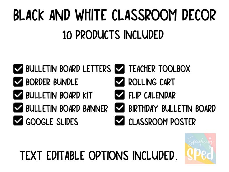Black and White Classroom Decor Bundle | Modern Bulletin Board Letters ...