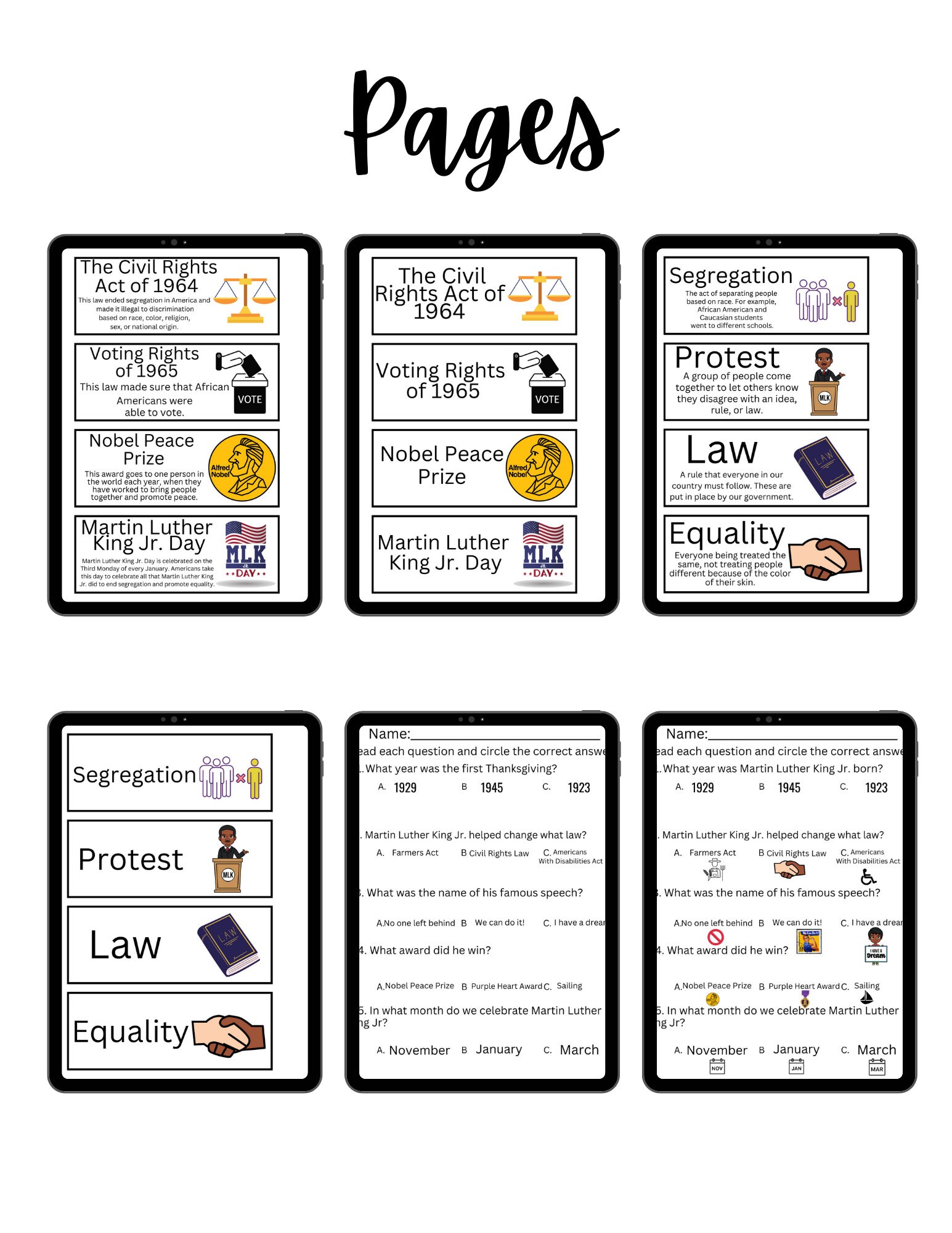 Martin Luther King Jr. Day Activity Bundle for Kids: Homeschool, Pre-k ...