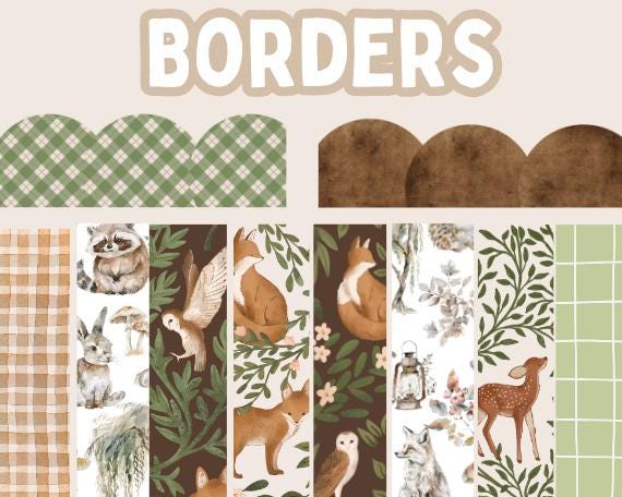 Woodlands Bulletin Board Letters and Borders L Woodlands Door Decor L ...