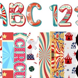 Circus Bulletin Board Letters and Borders L Circus Door Decor L Circus ...