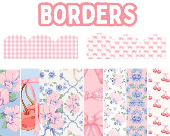 Pastel Bow Bulletin Board Letters and Border L Coquette Door Decor L ...