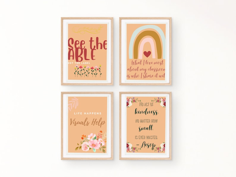 Special Education Classroom Poster Bundle boho Decor - Etsy