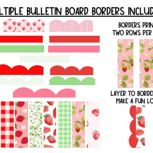 Strawberry Bulletin Board Bundle | Editable Strawberry Classroom Decor ...