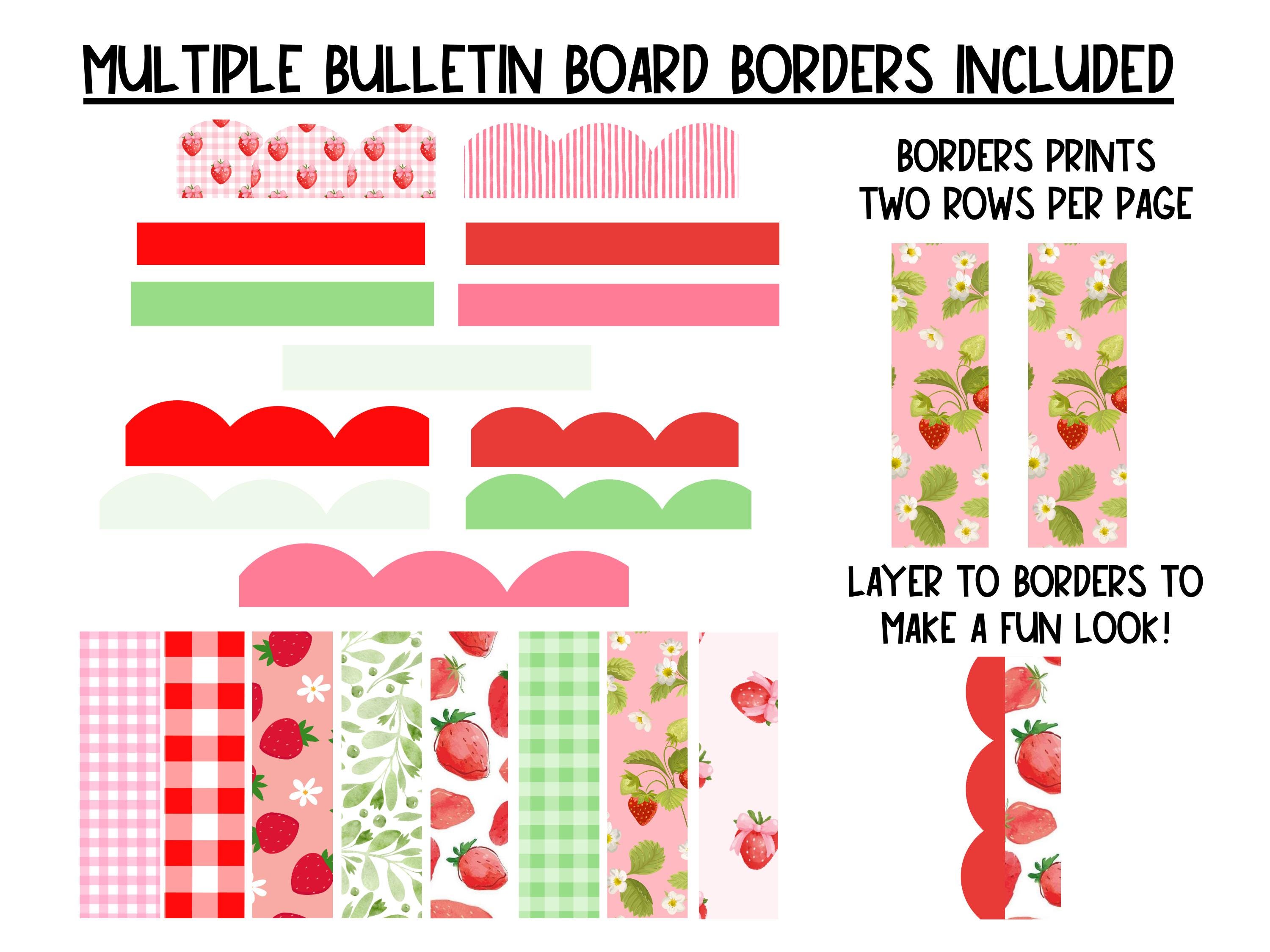 Strawberry Bulletin Board Bundle | Editable Strawberry Classroom Decor ...