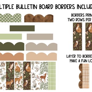 Woodland Bulletin Board Bundle | Forest Animal Classroom Decor | Rustic ...