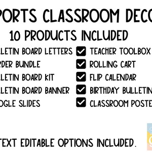 Sports Bulletin Board Bundle | Editable Printable Classroom Decor | All ...
