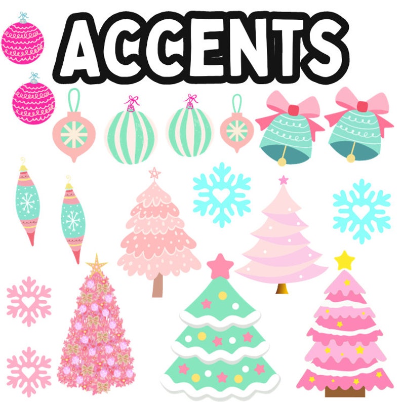 Christmas Bulletin Board Kit: Retro Pastel Christmas Tree Door Decor ...