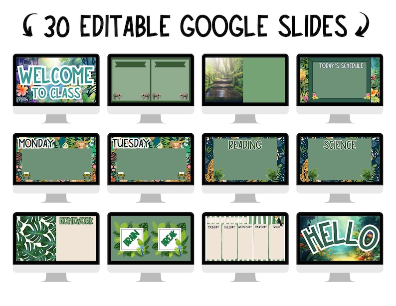 Jungle Bulletin Board Bundle | Safari Classroom Decor | Editable ...