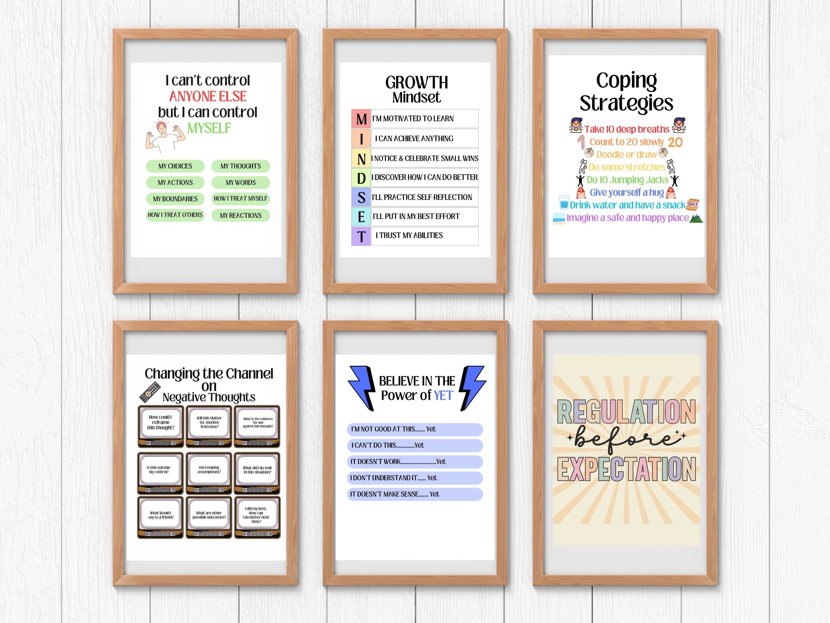 24 Calming Corner Classroom Retro Calm Down Printable Decor Wall Art ...