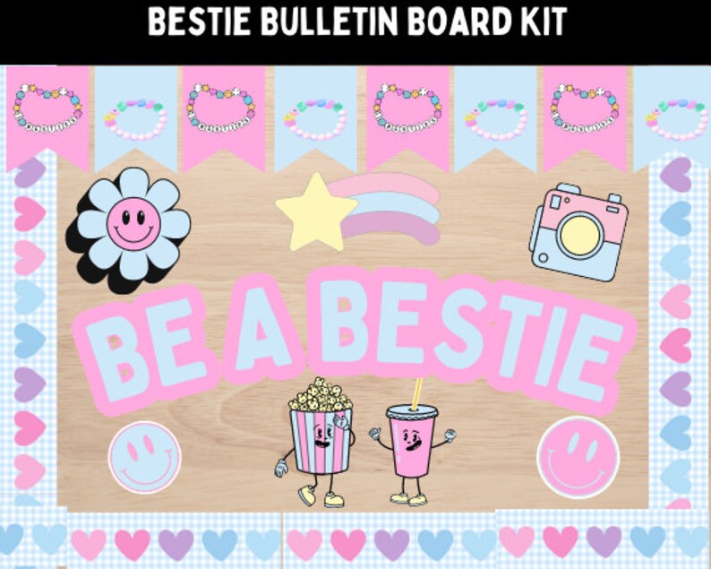 Friendship Bracelet Bulletin Board Kit - Friendship Class Door Decor ...