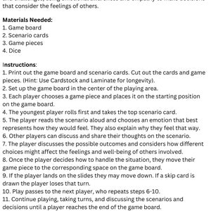 Social Skills Activity L Empathy Social Skills Game L Social Emotional ...