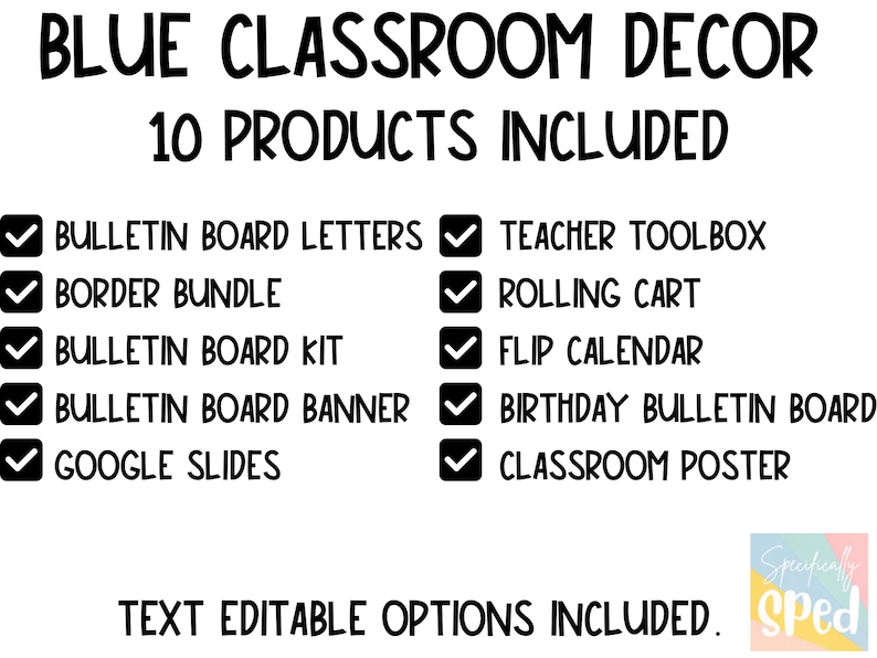 Blue Floral & Mosaic Bulletin Board Bundle | Editable Classroom Decor ...