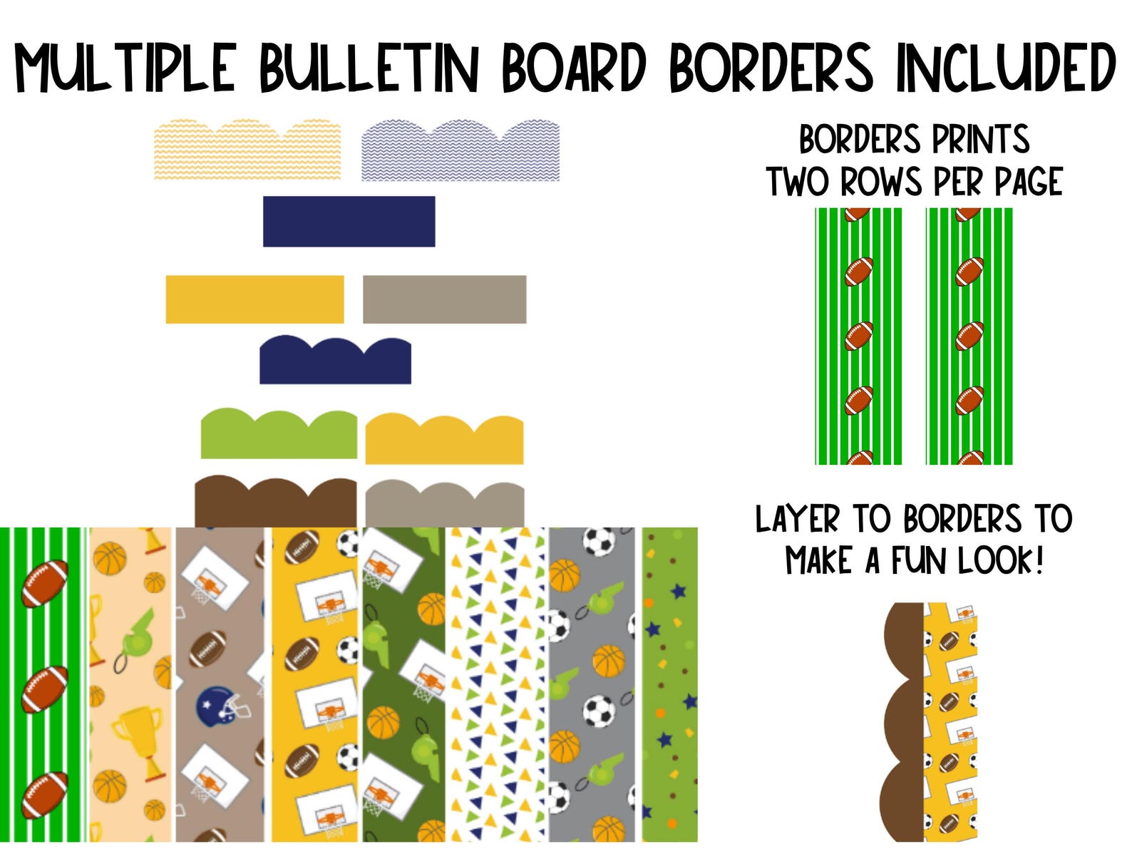 Sports Bulletin Board Bundle | Editable Printable Classroom Decor | All ...