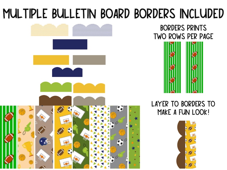 Sports Bulletin Board Bundle | Editable Printable Classroom Decor | All ...