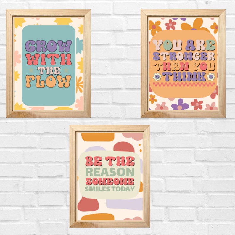 Retro Classroom Inspirational Posters Set of 10 'be the Reason Somone ...