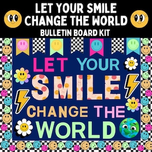 Back to School Retro Bulletin Board Kit L Class Door Decor L Elementary ...