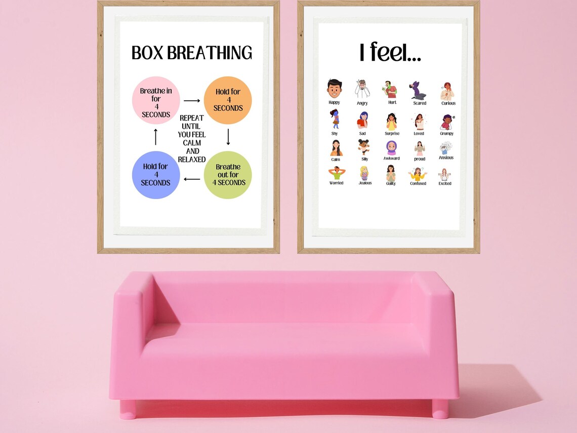 24 Calming Corner Classroom Retro Calm Down Printable Decor Wall Art ...