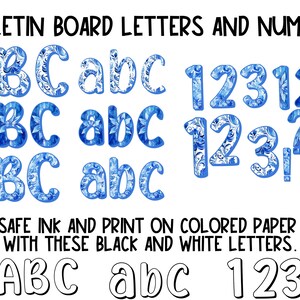 Blue Floral & Mosaic Bulletin Board Bundle | Editable Classroom Decor ...