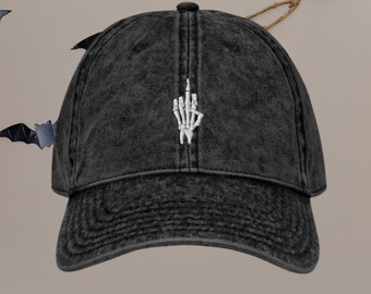 Skeleton Middle Finger Hat - Etsy