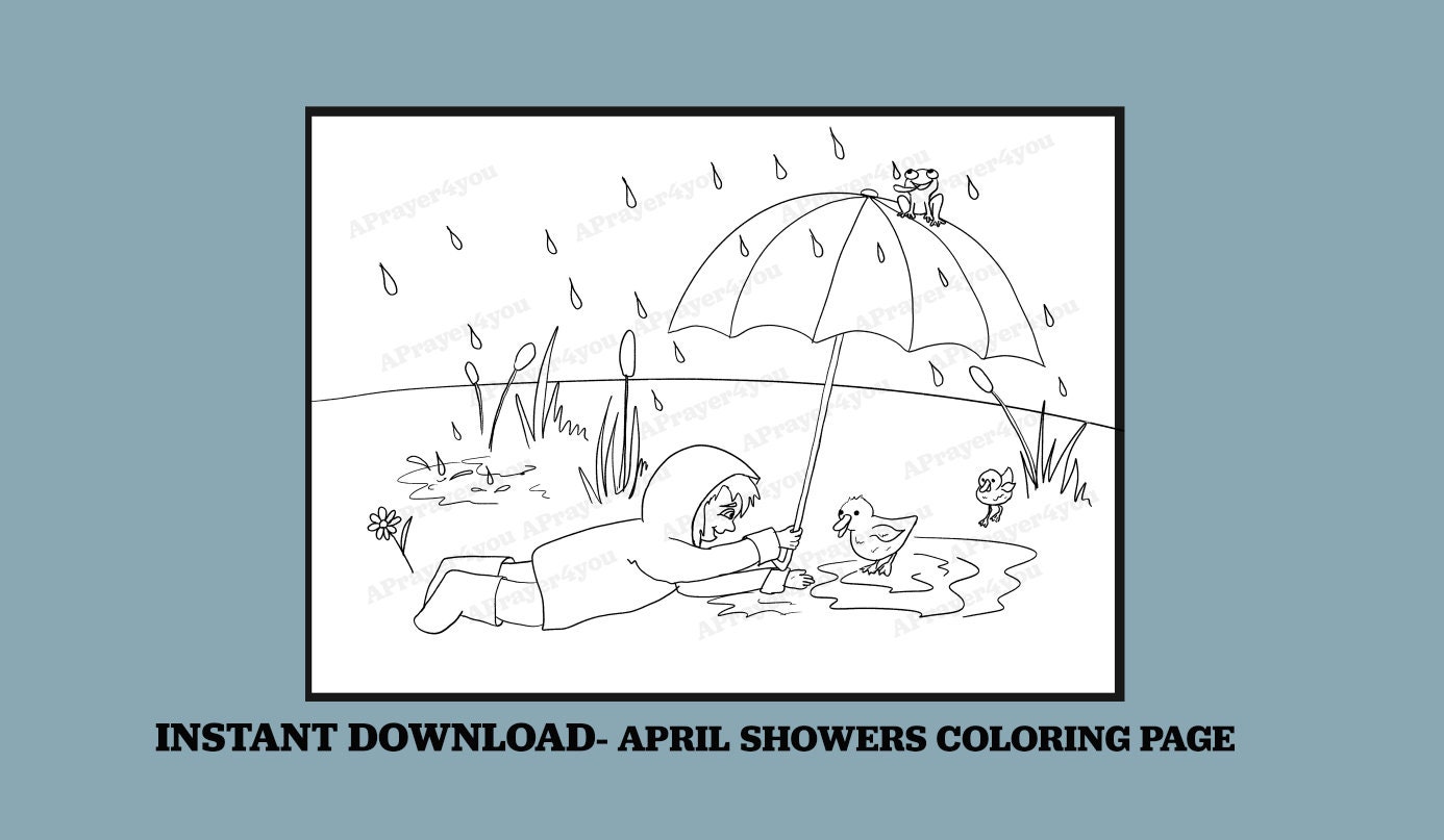 April Showers Coloring Pages