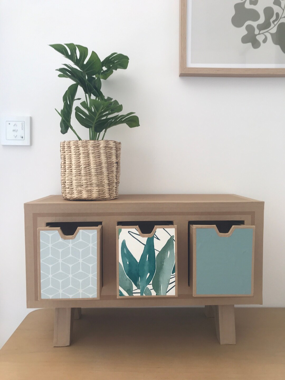 Drawer Cabinet Cardboard Storage Cabinet on Legs - Etsy