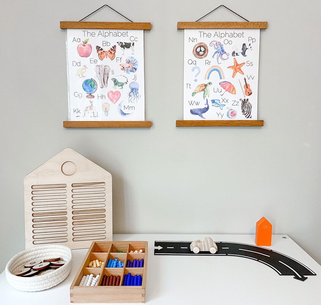 Watercolor Alphabet Posters - Montessori Inspired - Etsy