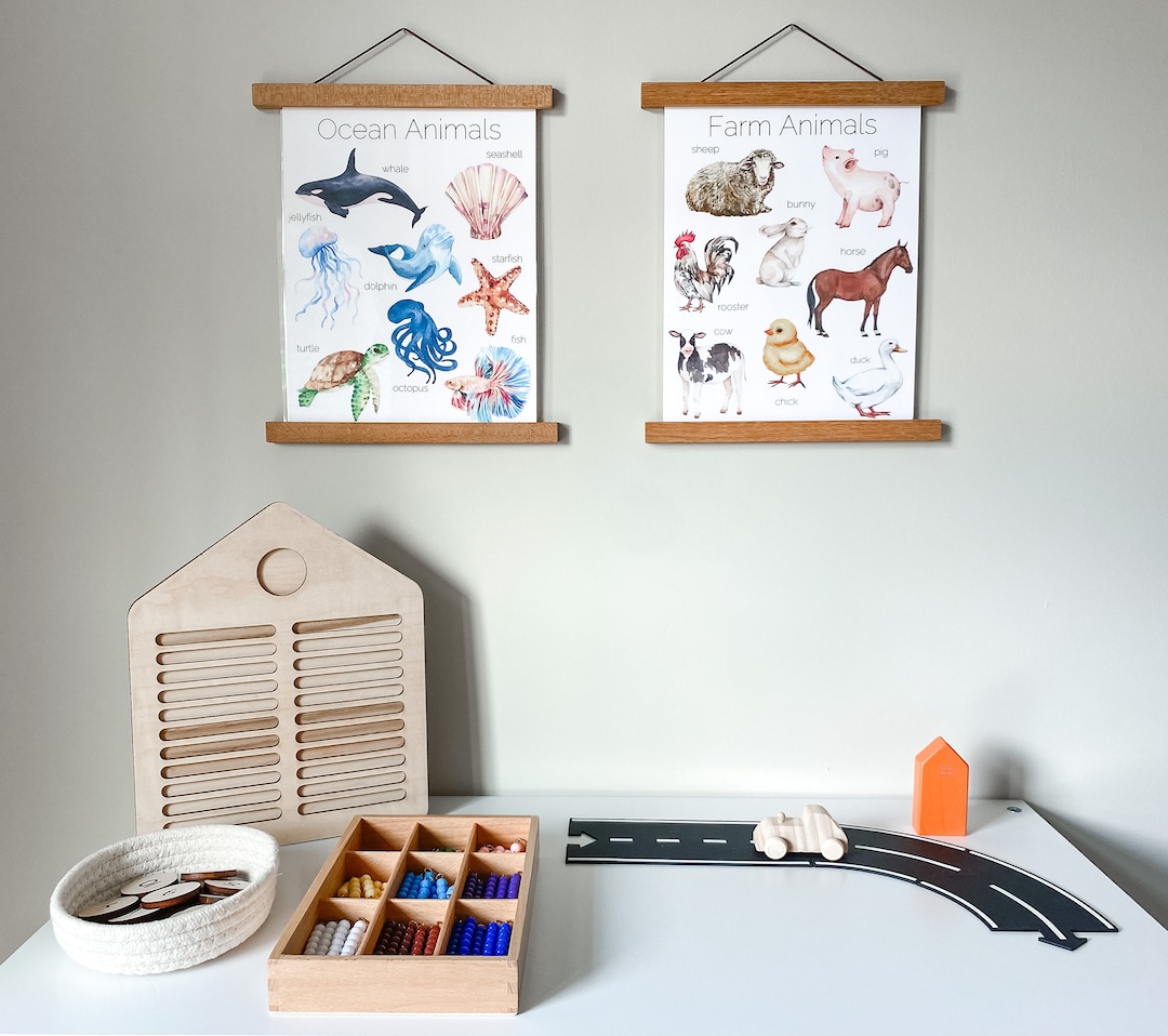 Watercolor Animal Posters - Montessori Inspired - Etsy