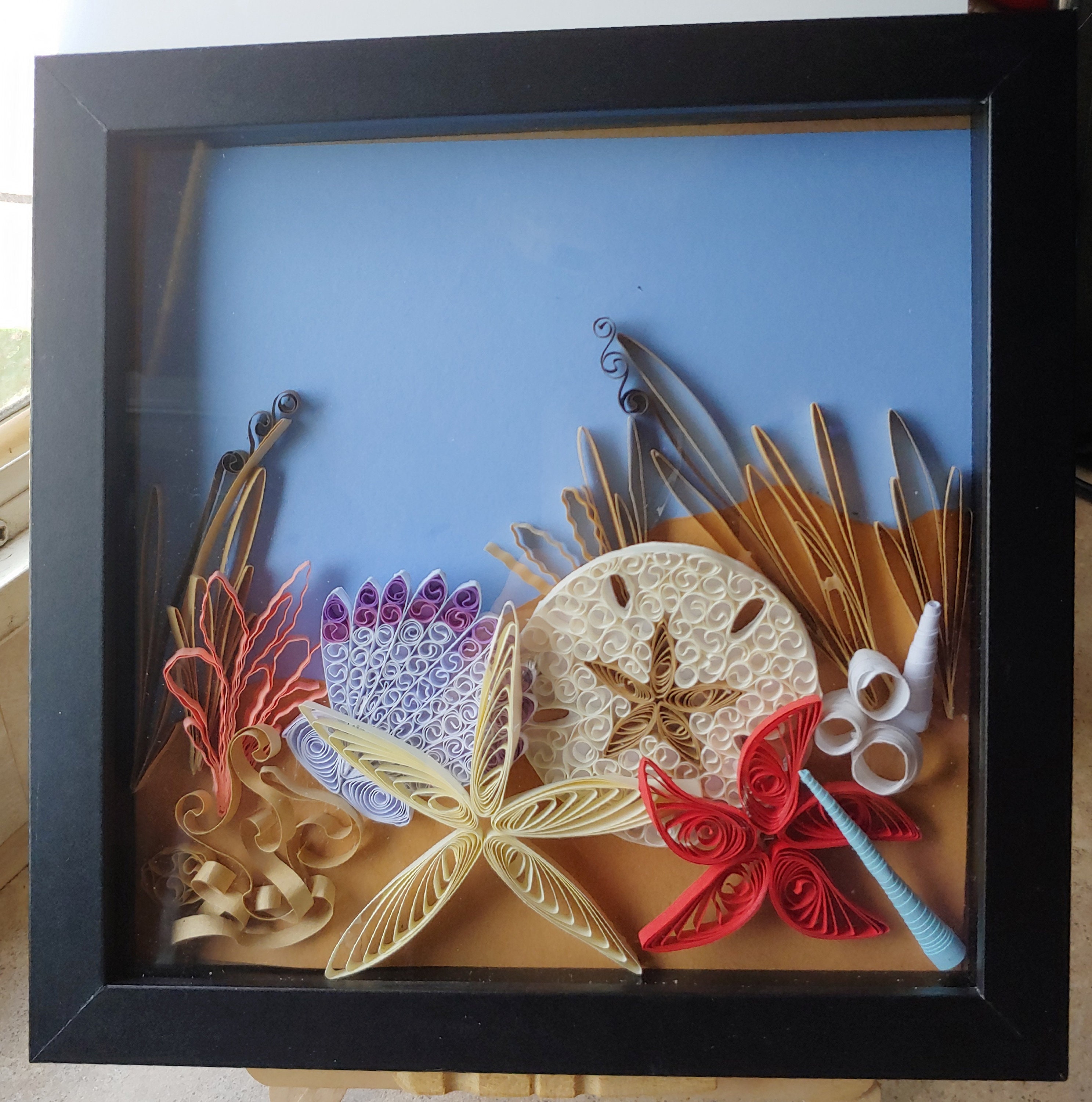 Quilling, Beach, Shells, Wall Art, Paper Art, Oragami, - Etsy