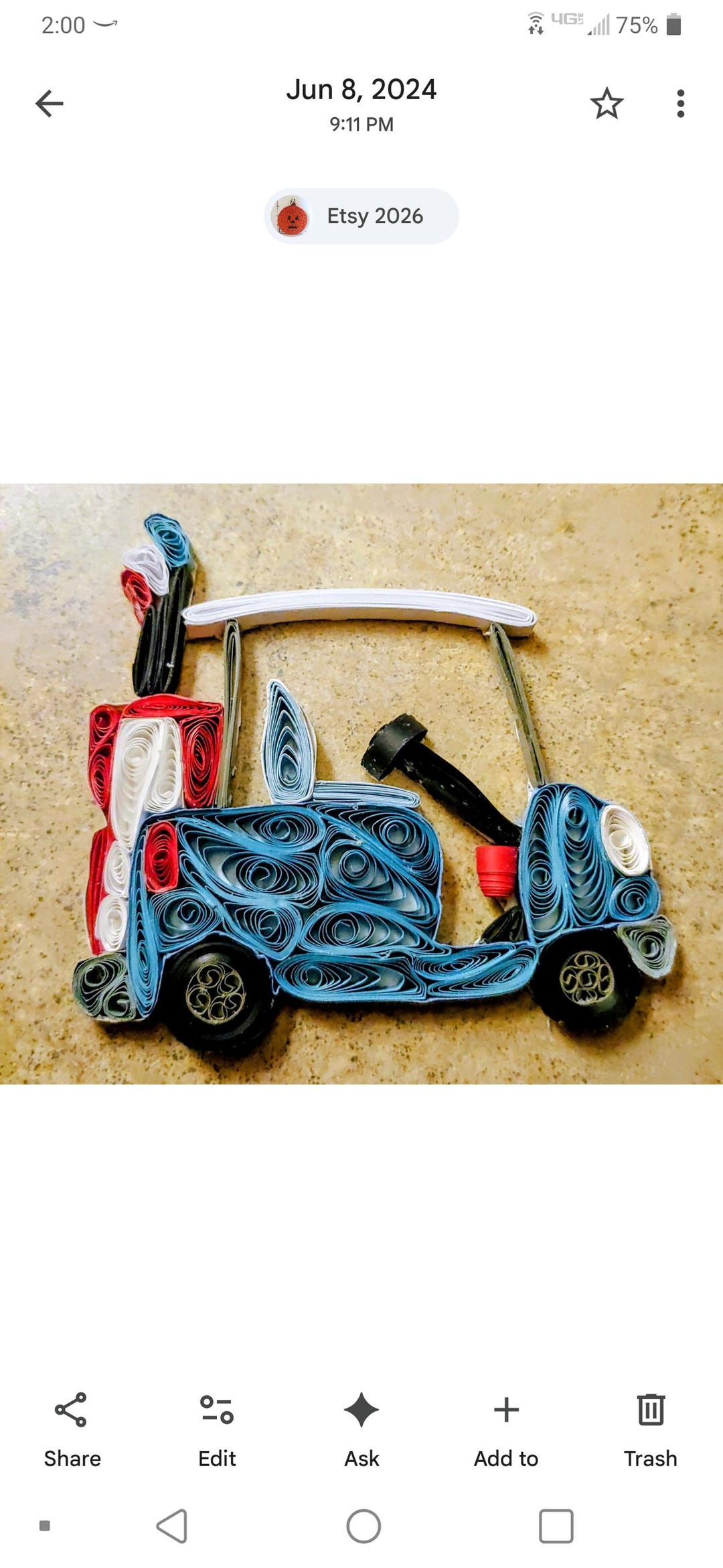 Quilled Golf Cart Art, Funny Golf Meme - Etsy Canada