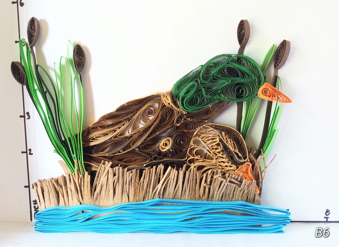 Mallard Duck Pair Quilled Wall Art, Paper Art, Oragami, Scarpbooking ...