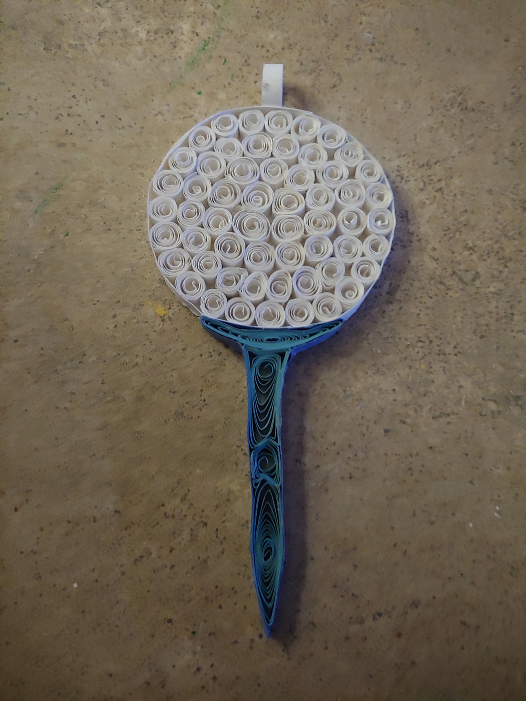 Quilled Golf Ball and Tee Christmas Tree Ornament, Made of Paper, - Etsy