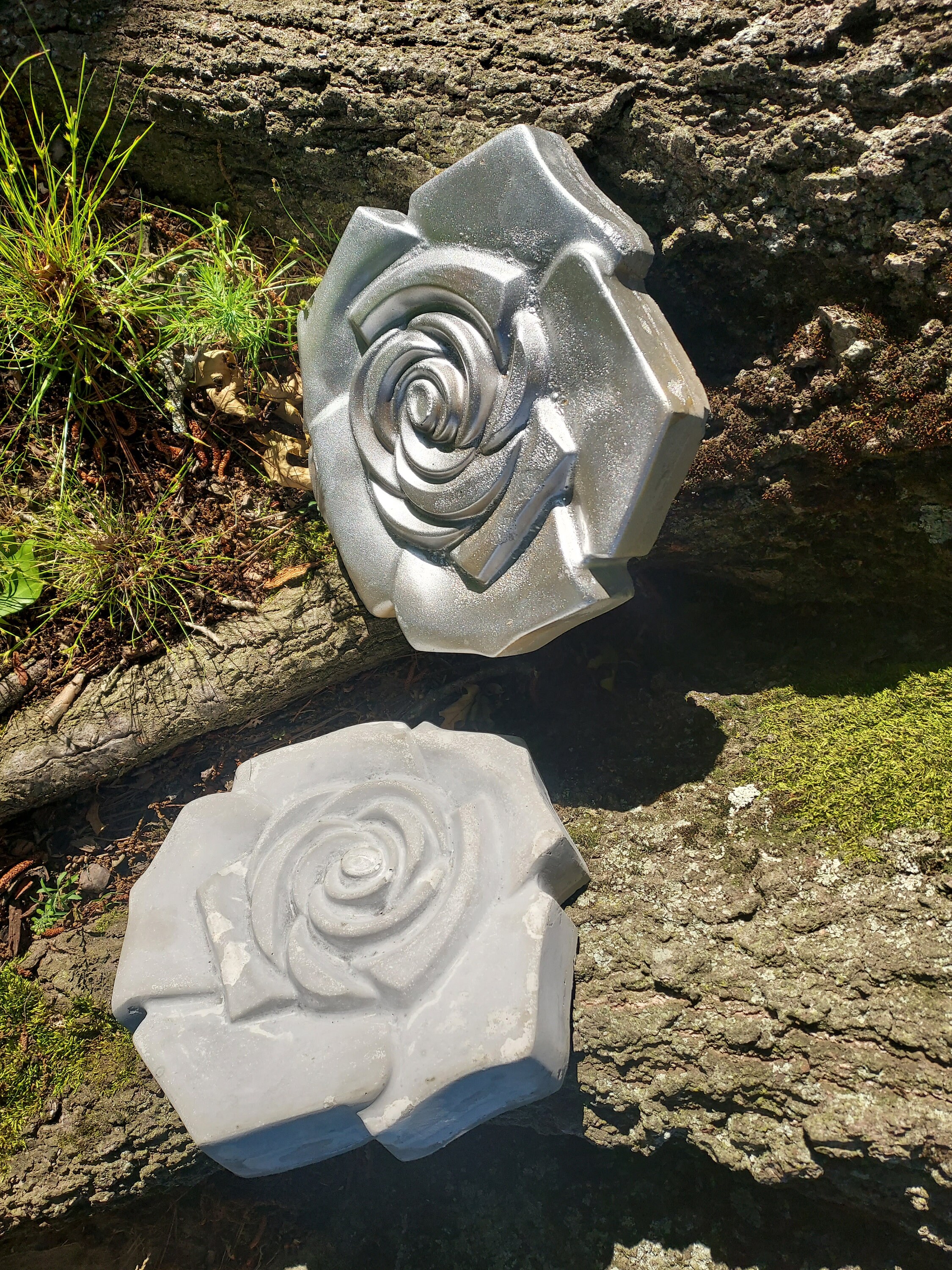 Large Cement Rose Stepping Stone/home Decor/garden Decoration - Etsy