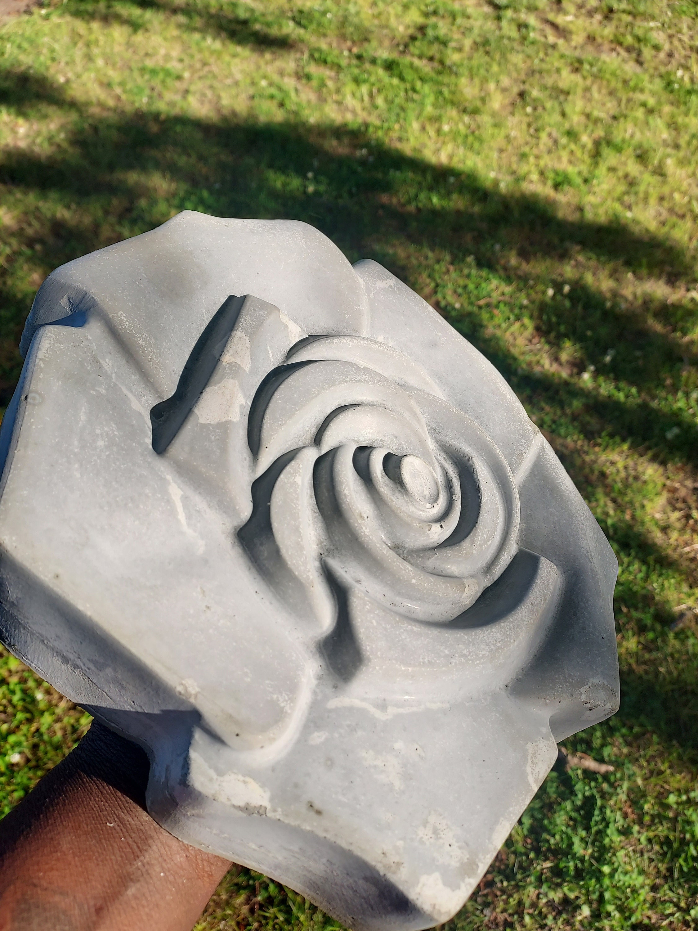 Large Cement Rose Stepping Stone/home Decor/garden Decoration - Etsy