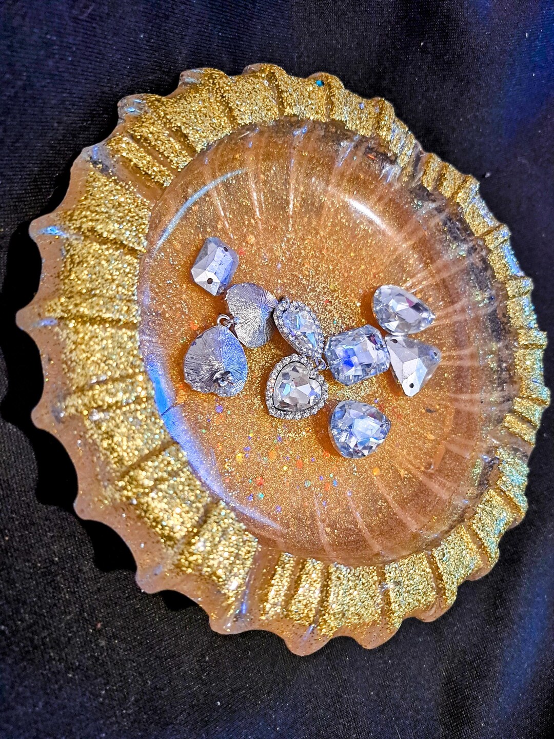 Large Gold Ashtray/handmade Tray/handmade Resin Tray - Etsy