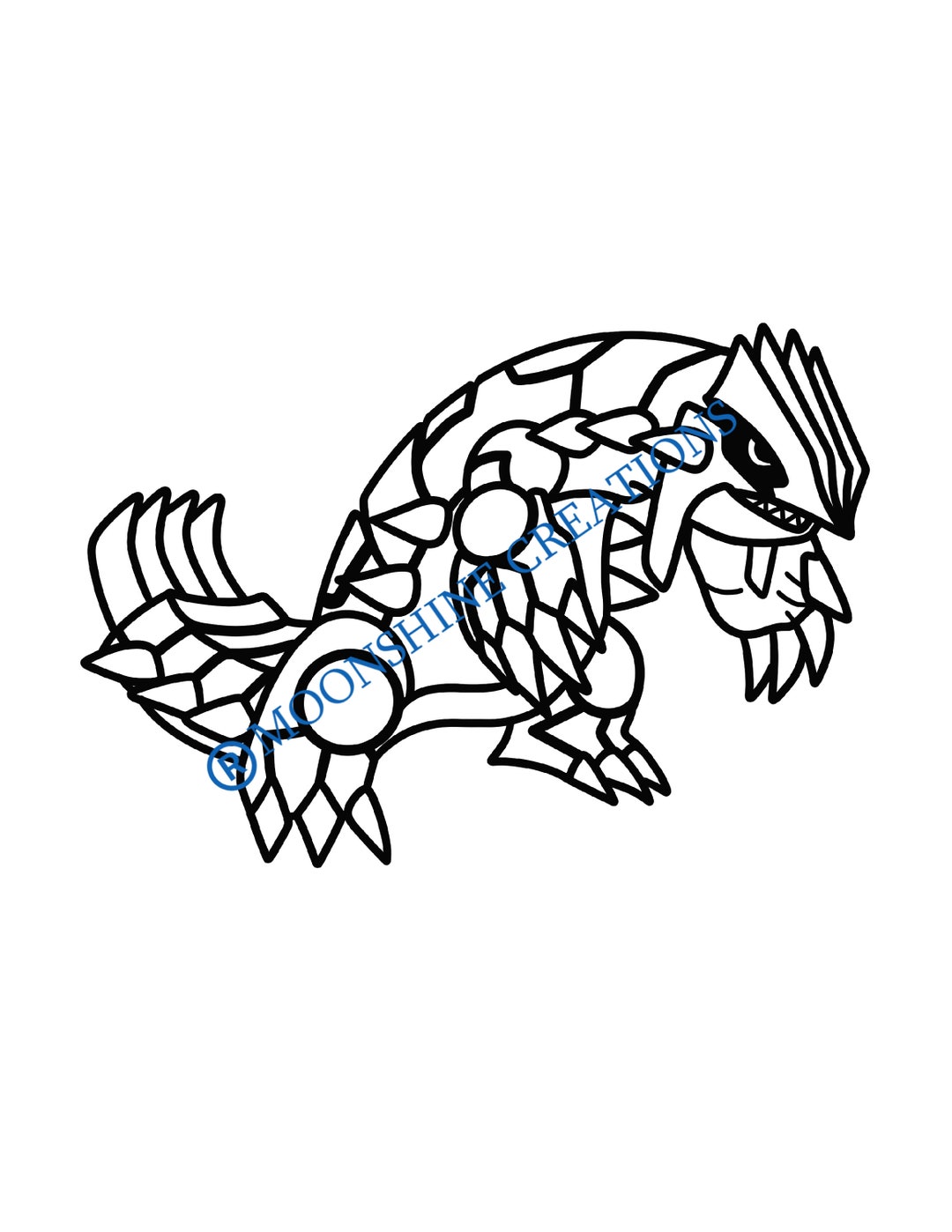 Groudon SVG Cut File - Etsy