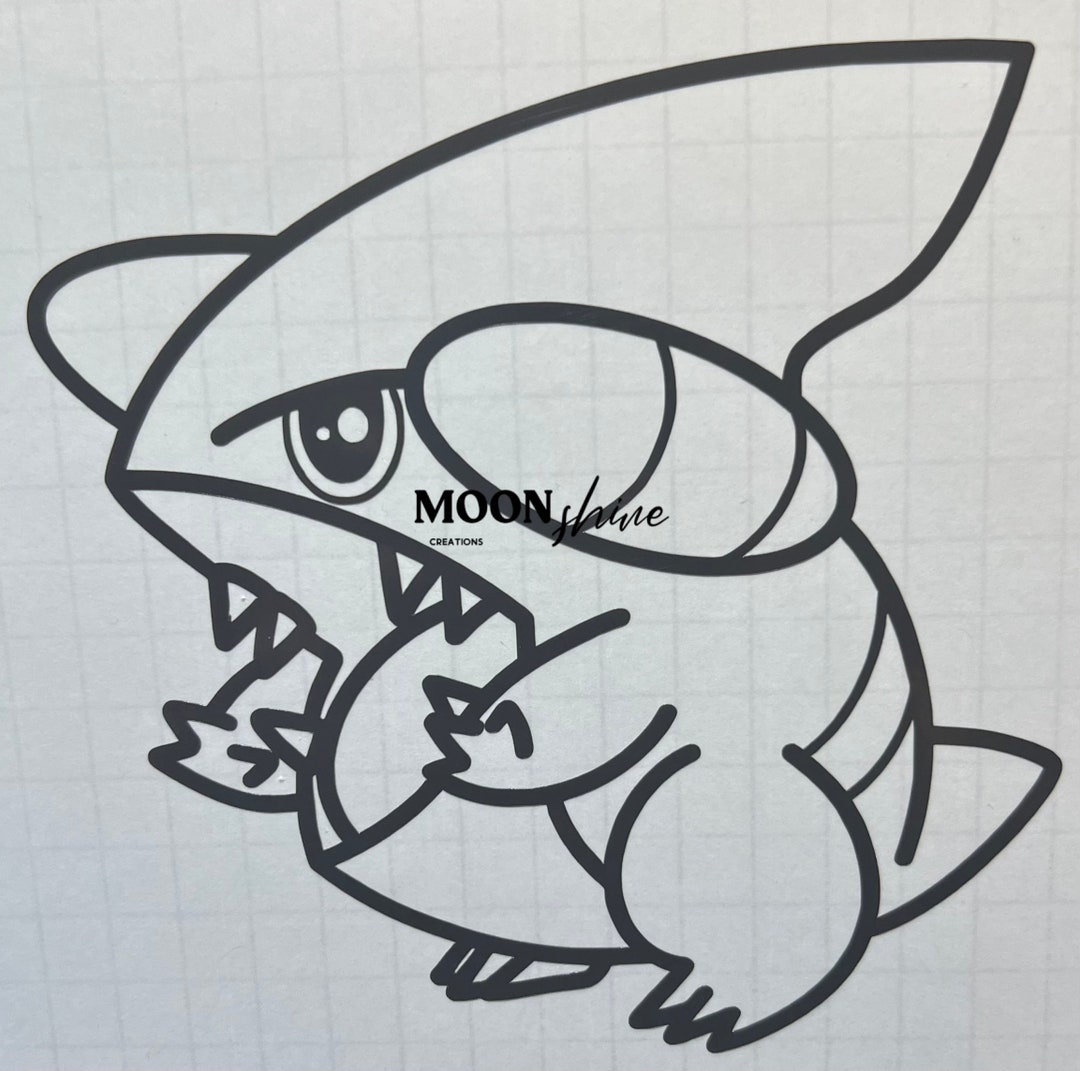 Gible Pokemon Vinyl Decal-car, Window, Ipad, Laptop and More- 6x6” or ...