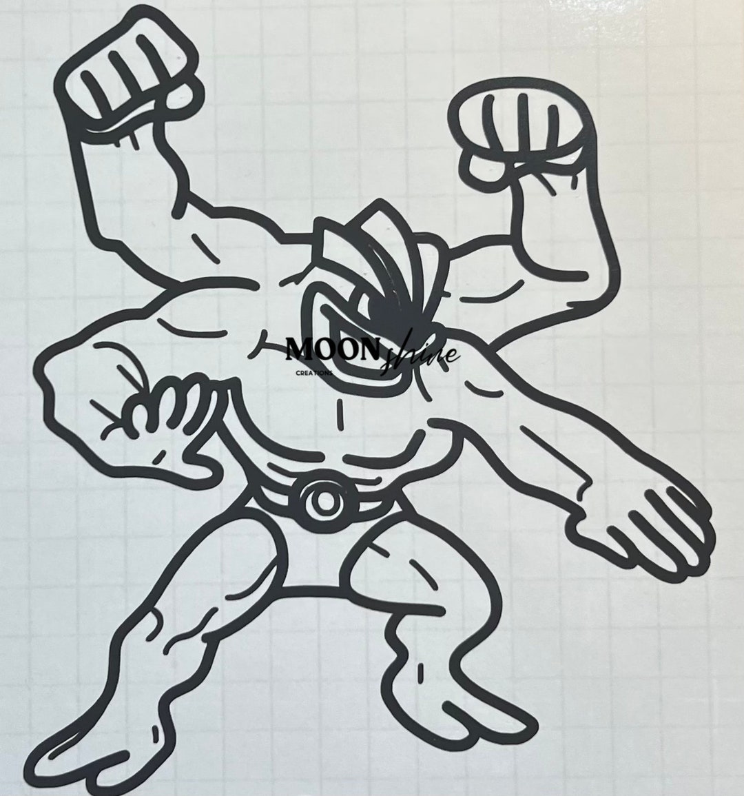 Machamp Pokemon Vinyl Decal-car, Window, Ipad, Laptop and More 6x6 or ...