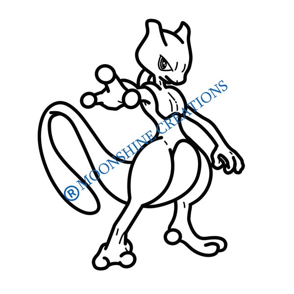 Mewtwo Svg - Etsy