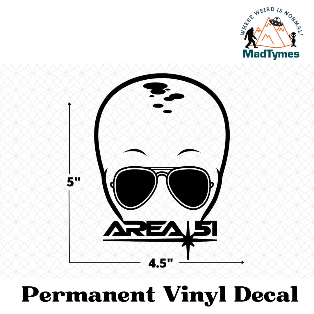 Area 51 Nevada Area51 Permanent Vinyl Decal Area 51 UFO UFAP ...