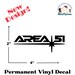 Area 51 Sci-fi Vinyl Decal—futuristic Alien Font Car Window Sticker ...
