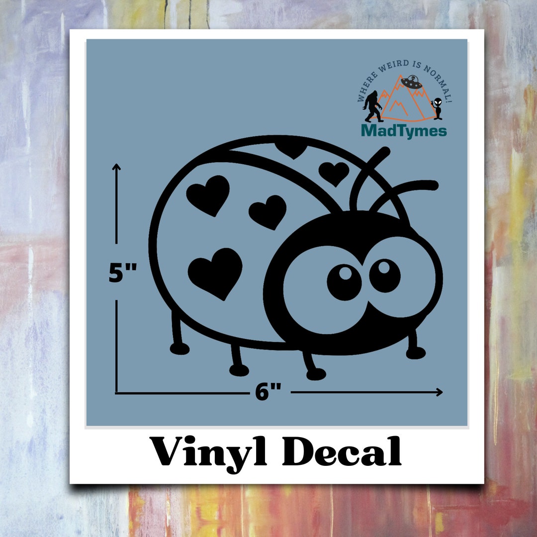 Cute Ladybug Decal; Adorable Ladybug Auto Sticker; Ladies Gift; Office ...