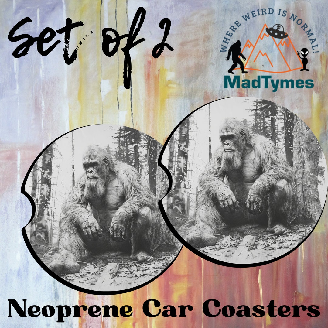 Big Foot Realistic Looking Photos Set of 2 CAR Coasters Sasquatch ...