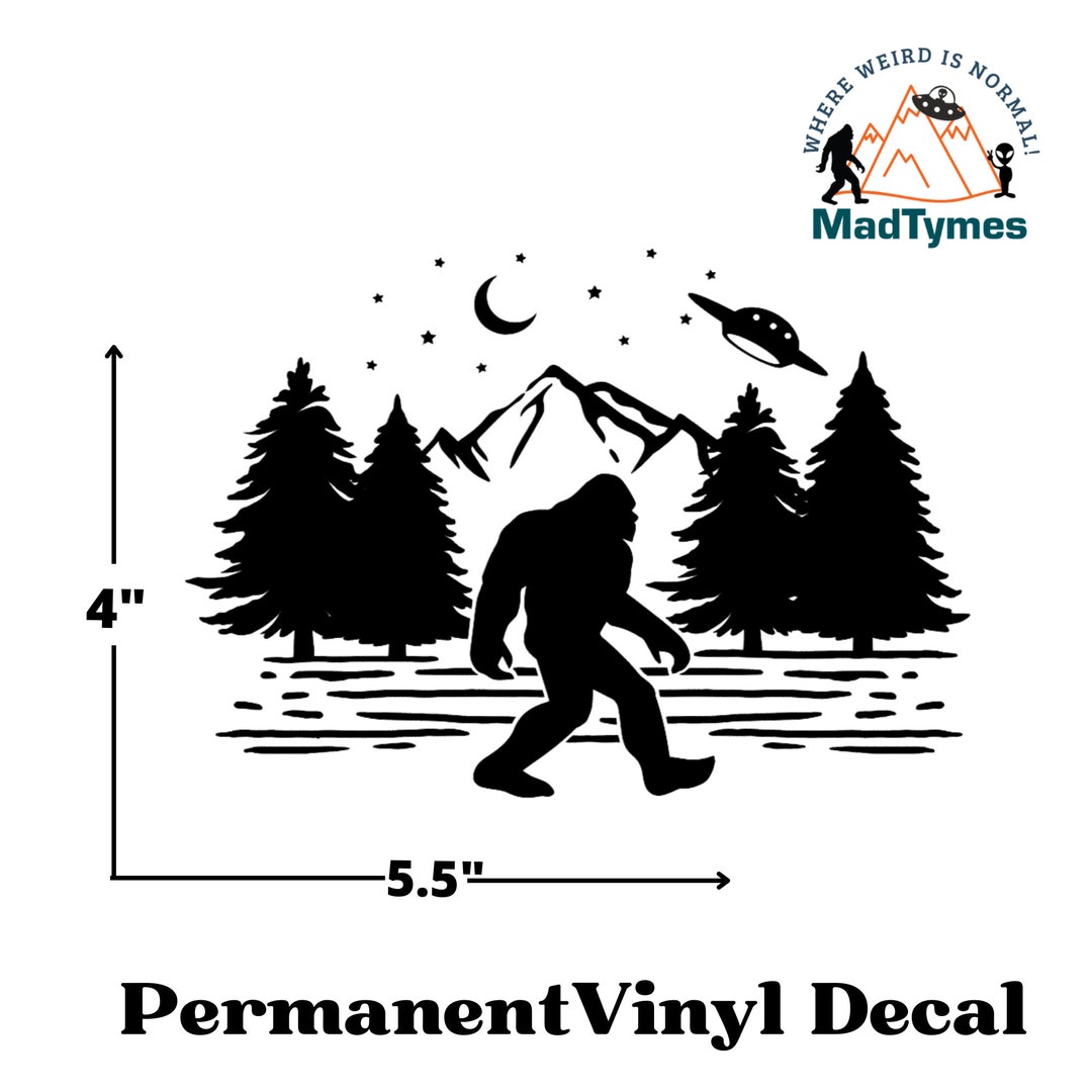 Sasquatch Vinyl Decal | Perfect Gift for Bigfoot Enthusiasts |sasquatch ...