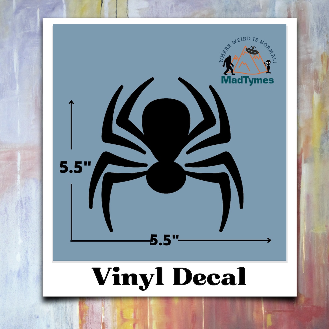 Spooky Spider Permanent Vinyl Decal, Perfect Gift, Spider Decal for ...