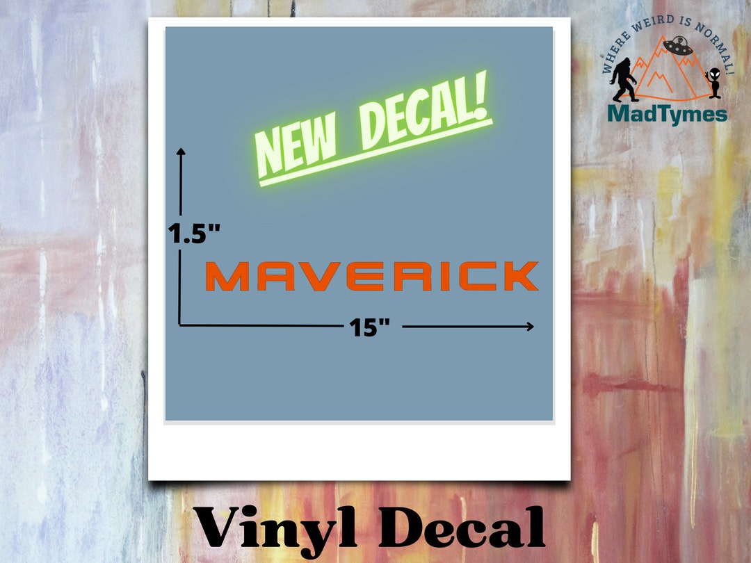 Ford Maverick 2022, 2023 Truck Permanent Vinyl Decal 15 for Interior or ...